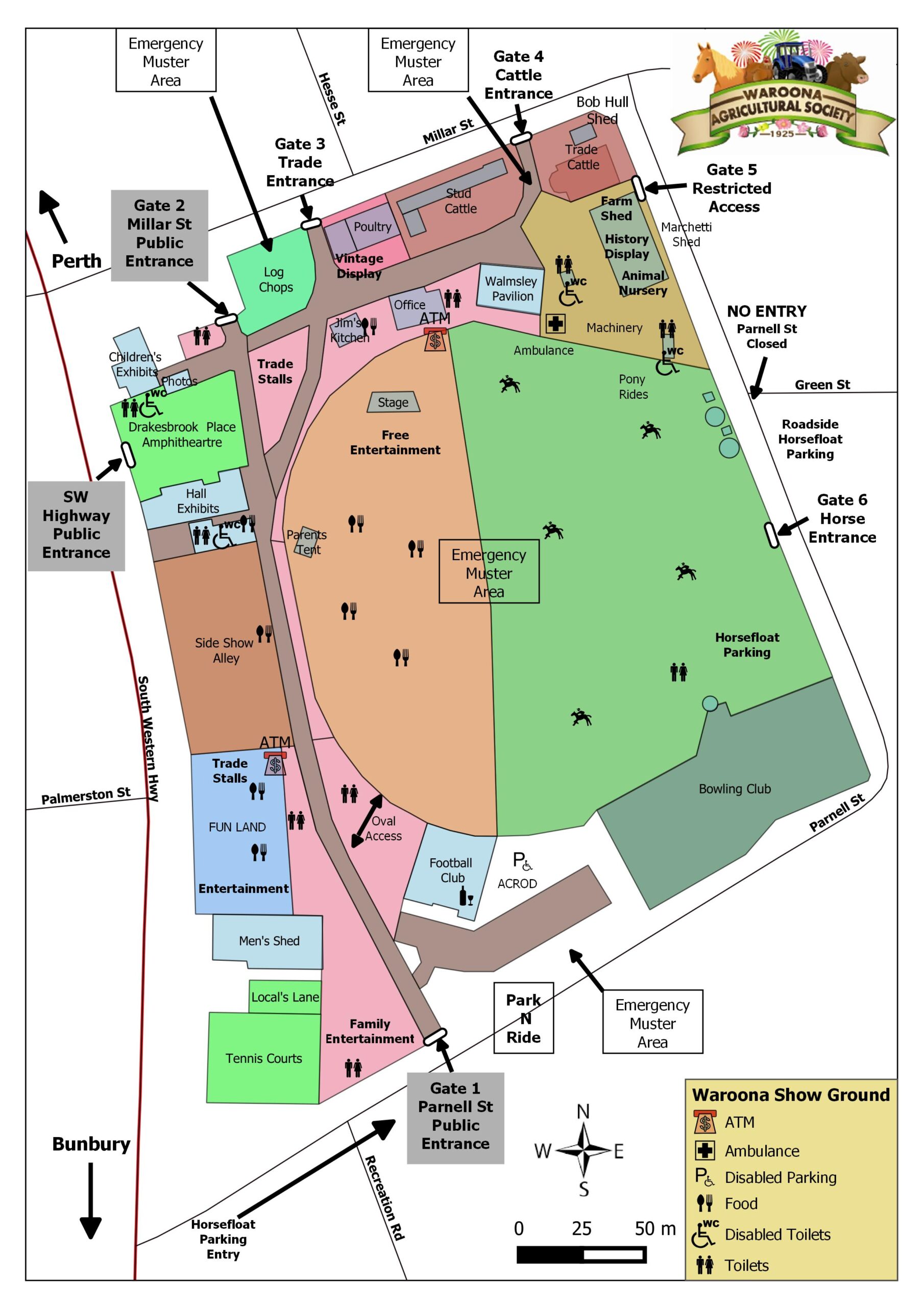 Show Day Maps - Waroona Show